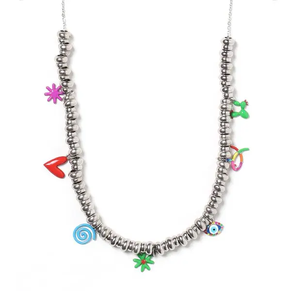 PINNOLE Can't Choose A Charm Necklace - Silver
