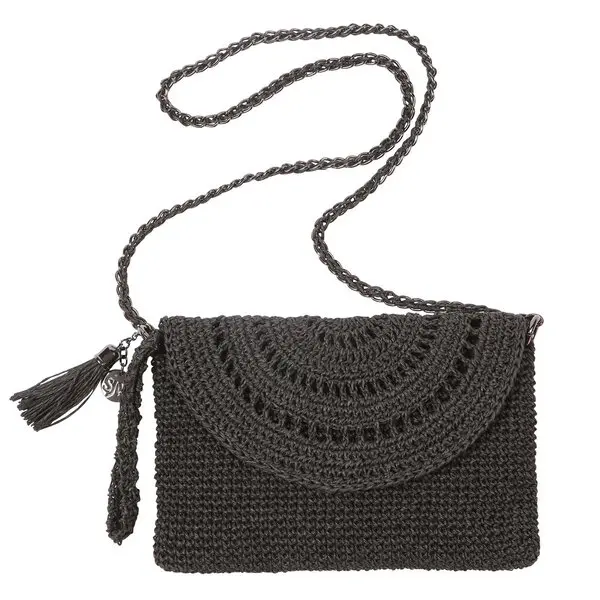 SJW BAGS LONDON Grace Hand Crochet Bag - Black