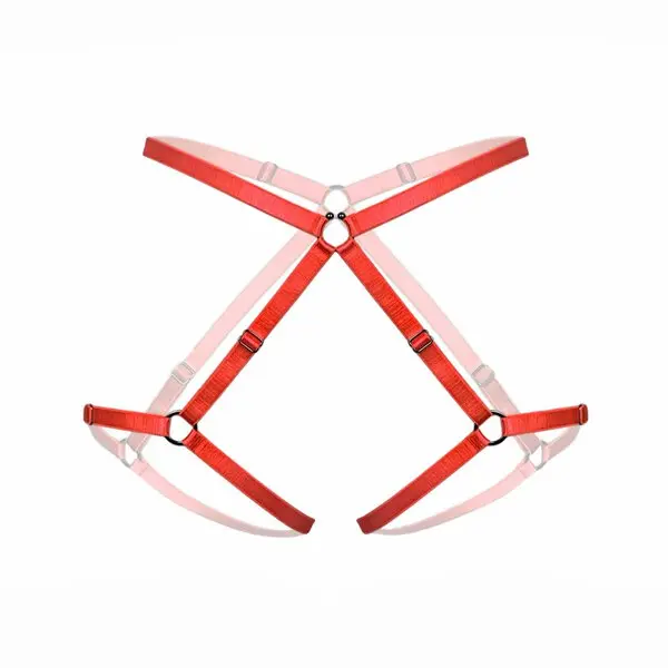 MONIQUE MORIN LINGERIE Amphitrite Harness Fire - Red