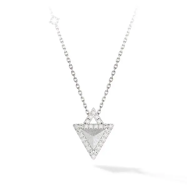 AWNL Triangle Meteorite Sterling Necklace - Silver