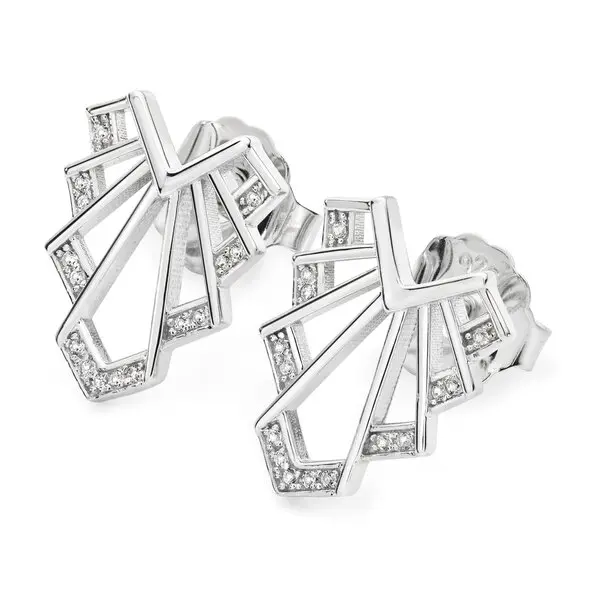 LUCY QUARTERMAINE Solid Sterling Chrysler Studs - Silver