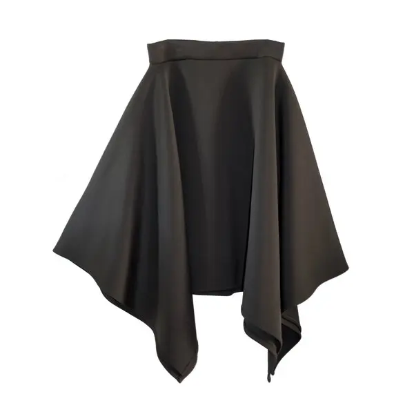 LAURA DAILI Sharp Midi Skirt - Black