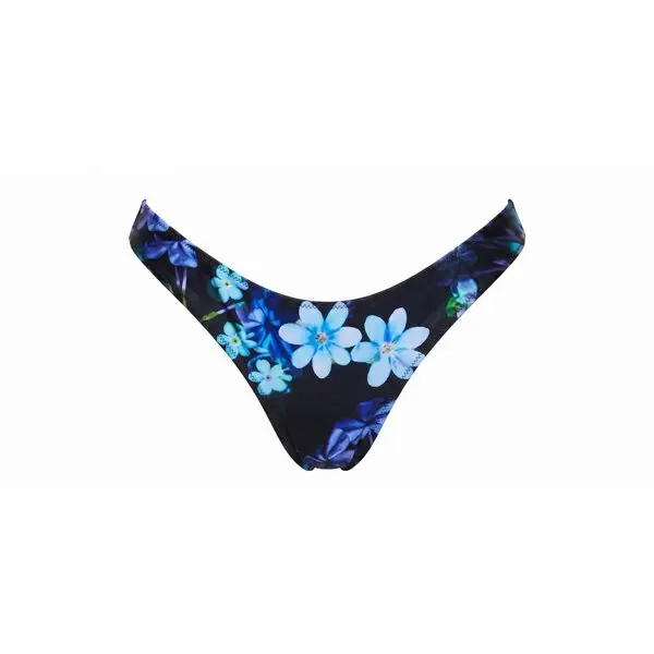 SUNKISSED Black / Blue Le Bas Cheeky Bottom Midnight Bloom - Black/blue