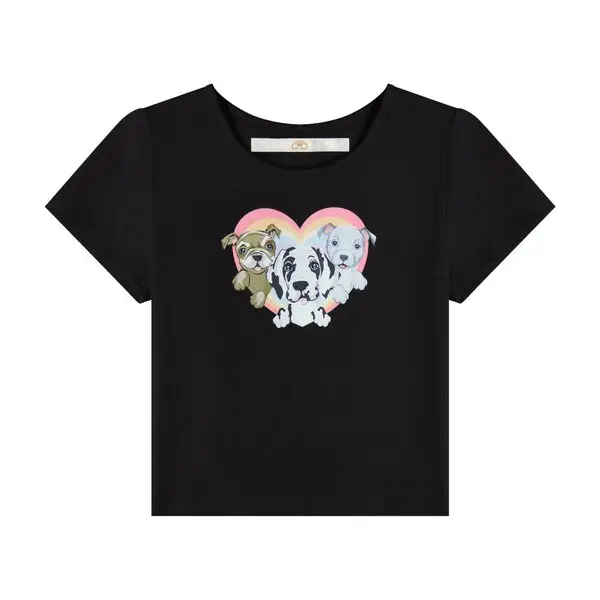 CLOUD HAVEN Big Heart Signature Tee - Black