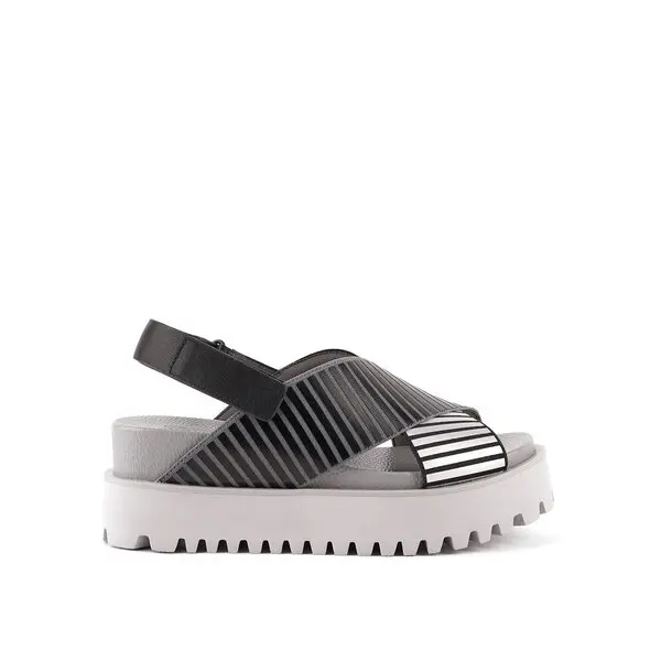 United Nude Grey / Black / Silver Rico X Sandal Steel - Grey/black/silver