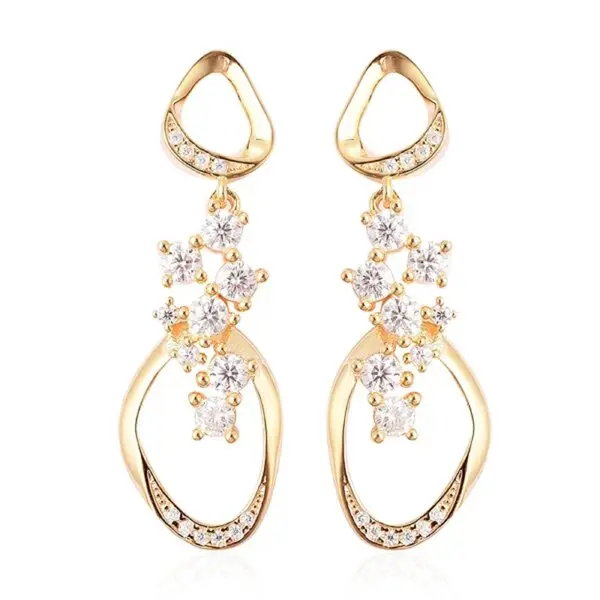 LUCY QUARTERMAINE Volcan Earrings In Vermeil And White Topaz - Gold