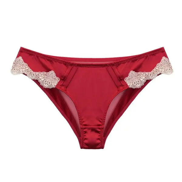 TALLULAH LOVE Opulent Lace Brief -berry - Red