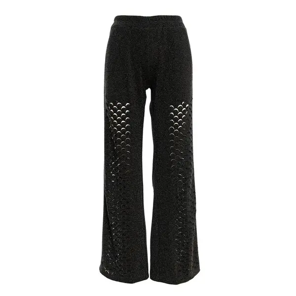 SILVIA SERBAN Dragon Skin" Laser Cut Glitter Pants