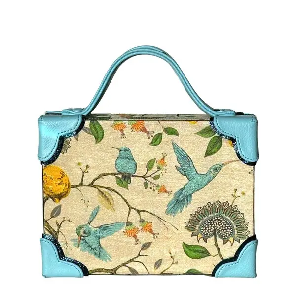 SIMITRI Neutrals Hummingbird Briefcase Bag - Blue