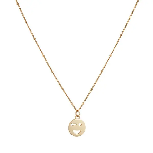 TOOLALLY Mood Pendant Necklace Wink - Gold
