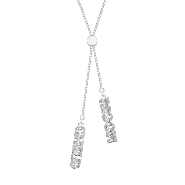 CARTERGORE Moon Child Sterling Slider Necklace - Silver