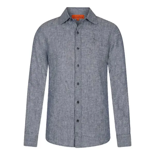 MAISON TANGERINE S Linen Shirt Stone - Black