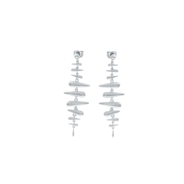 LUCY QUARTERMAINE Shard Statet Drop Earrings - Silver