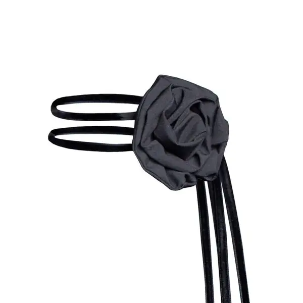 RAINSISTERS Rose Flower Choker - Black