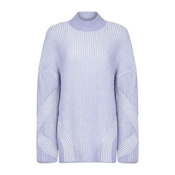 CARA & THE SKY Rosa High Neck Jumper - Blue