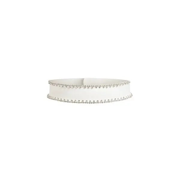 TIA DORRAINE Crystal-embellished Double Belt Pearl - White