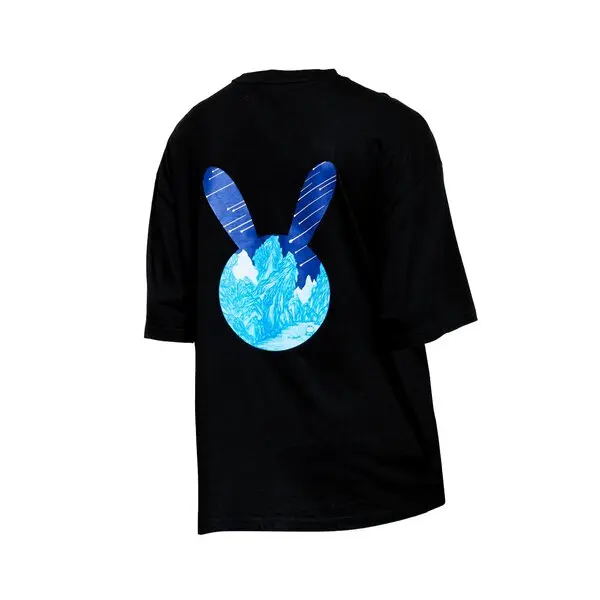STORY WEAR Yao Bunny Series Oversized T-shirt - Black
