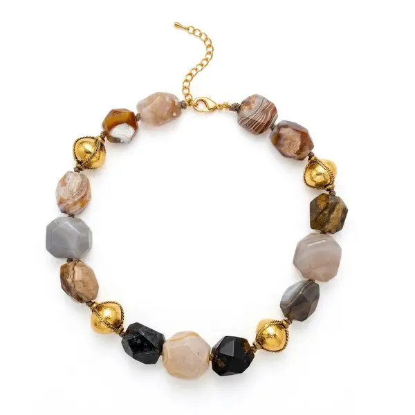 JAREDJAMIN Isolde Agate Necklace - Brown