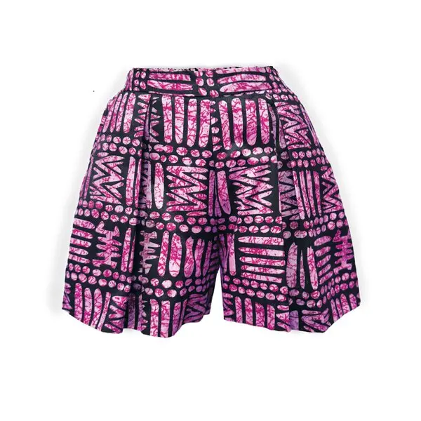 CHUKS COLLINS Ajah New Collection Drop-batik Shorts - Black