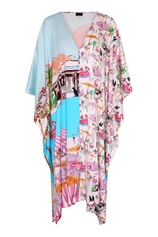 JESSICA RUSSELL FLINT Maxi Kaftan Dress Flamingo Club - Pink
