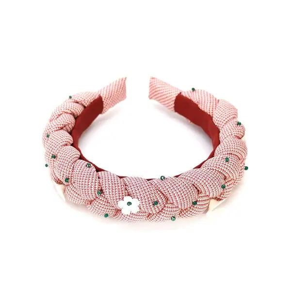 ADIBA White / Red Gloxinia Handmade Headband - White/red