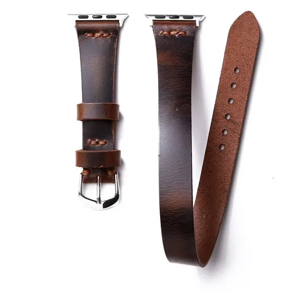 ROARCRAFT Double Tour Apple Watch Leather Strap - Brown