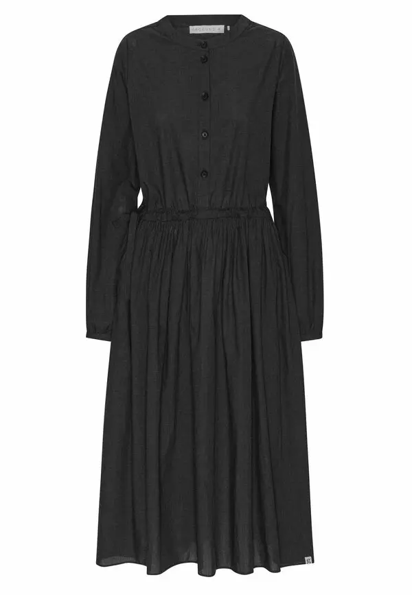 GROBUND Agnete Dress The One In Dark Grey Melange - Black