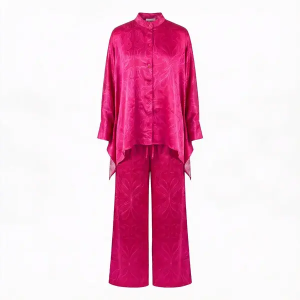 JANARA JONES Fuchsia Iris Print Icarus Set