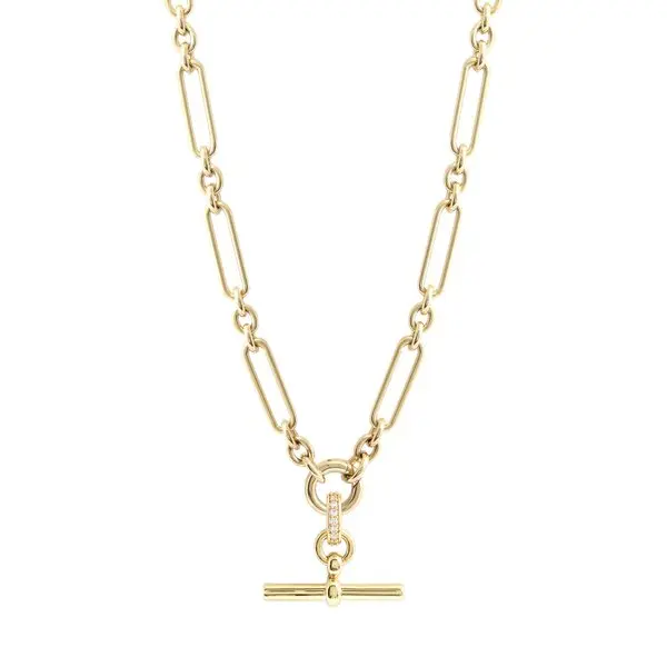 HYE JANE JEWELRY Colette T Bar Necklace - Gold