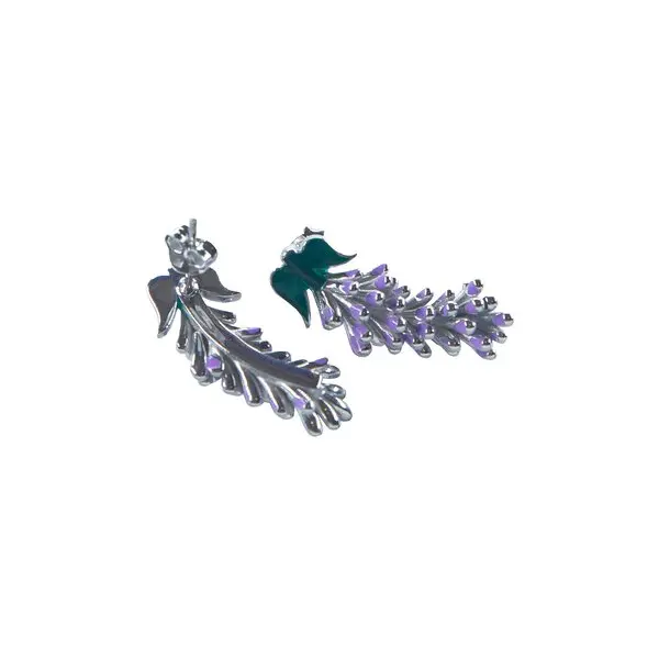LAVANTA Alya Silver Earrings - White