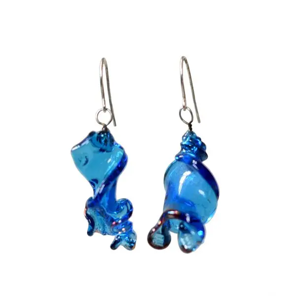 LAURA DAILI Sea Spark Wave Earrings - Blue