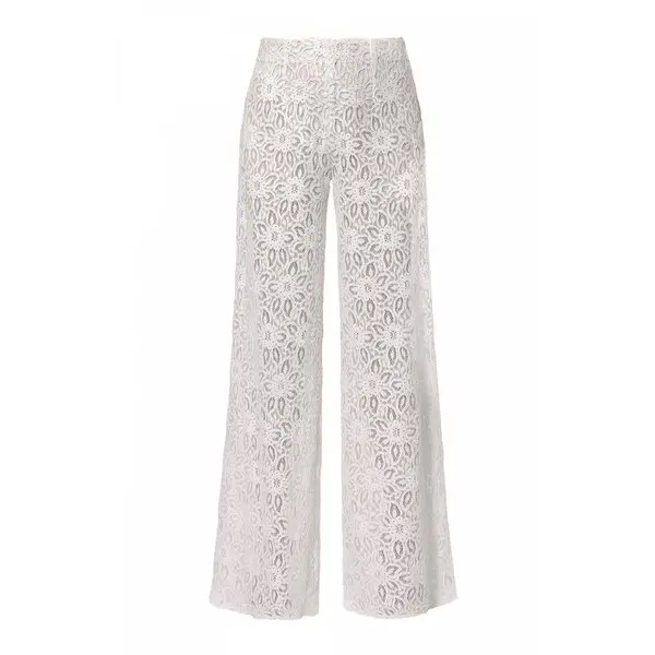 AGGI BY HALEWSKI Jenny Off Lace Wide Pants - White