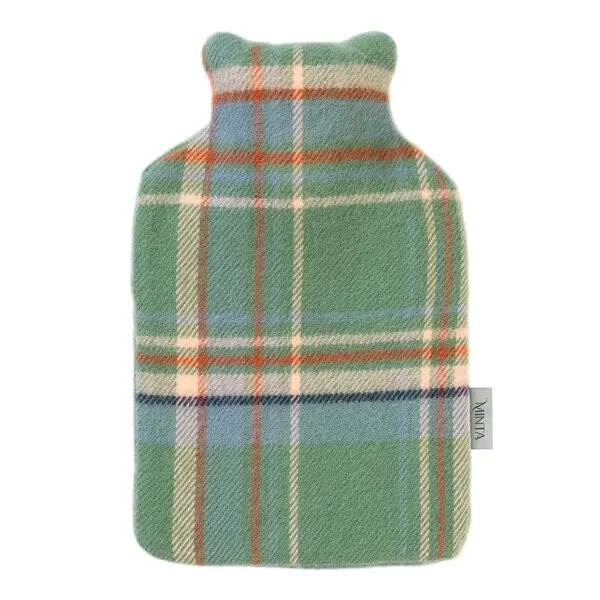 ARAMINTA CAMPBELL Highlands At Dawn Lambswool Hot Water Bottle - Green