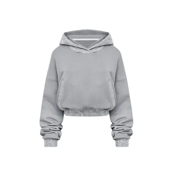 MANDRAGORA Cotton Sweatshirt With Jacquard Detailing Lantre - Grey