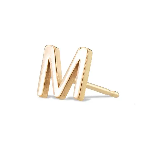 Maya Brenner Designs 14k Letter Stud Yellow - Gold