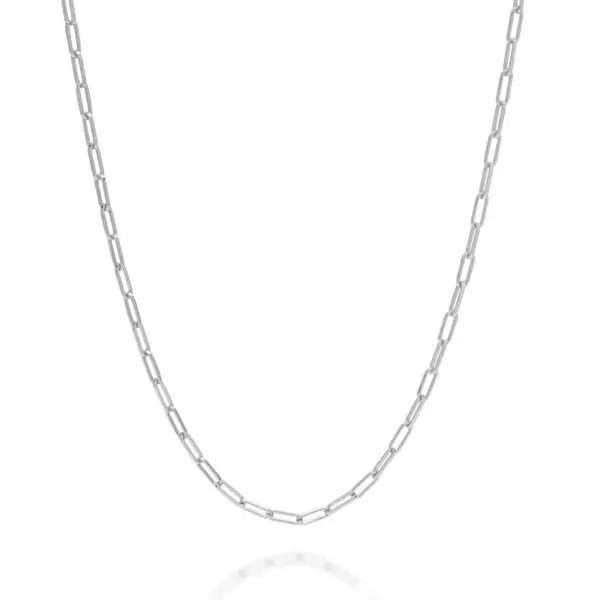 NELLOU JEWELLERY Baby Paperclip Necklace Sterling - Silver