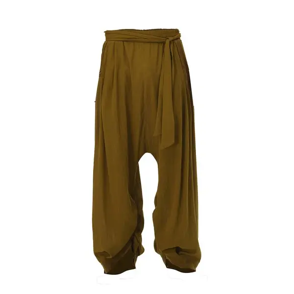 ZHENABIA Loose Boho Harem Pants - Brown