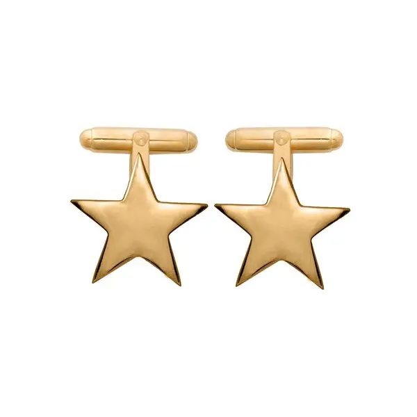 EDGE ONLY Star Cufflinks 18ct Vermeil - Gold