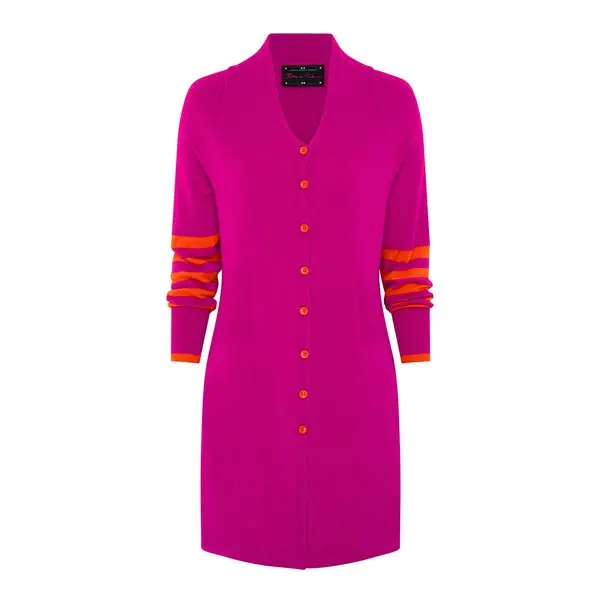 BEATRICE VON TRESCKOW Longline Cashmere Cardigan - Pink