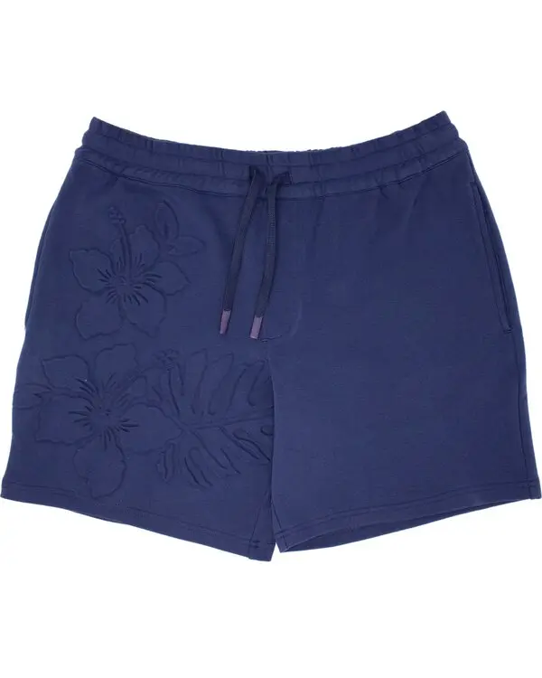 LORDS OF HARLECH Silus Embossed Interlock Shorts Navy - Blue