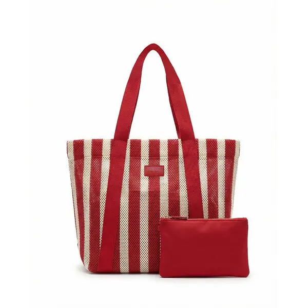 NOOKI DESIGN Hackney Stripe Shopper Mix - Red