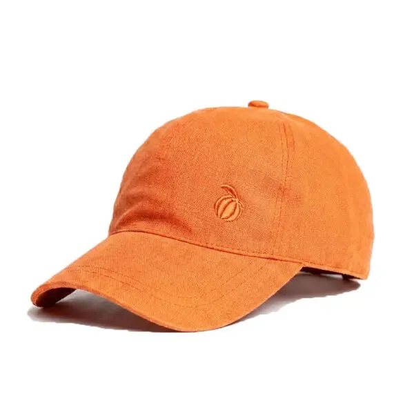 MAISON TANGERINE Linen Baseball Hat Tangerine - Orange