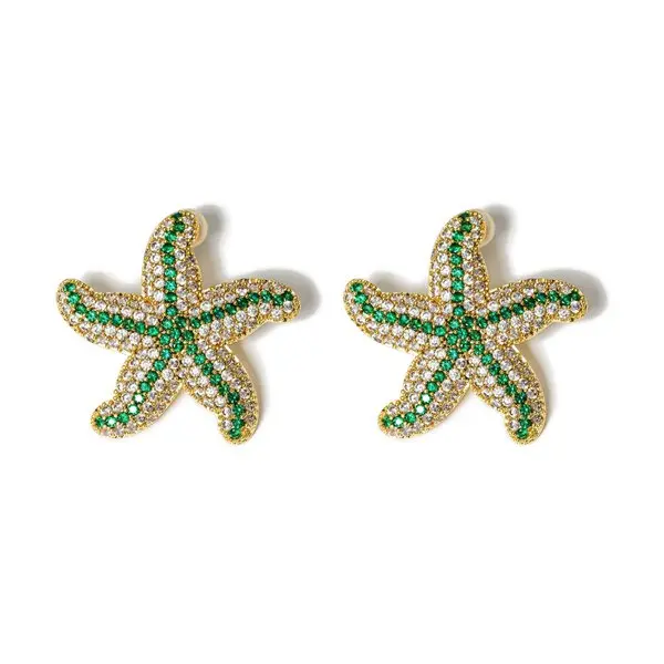 KYBELE STUDIO Starfish Earrings - Green