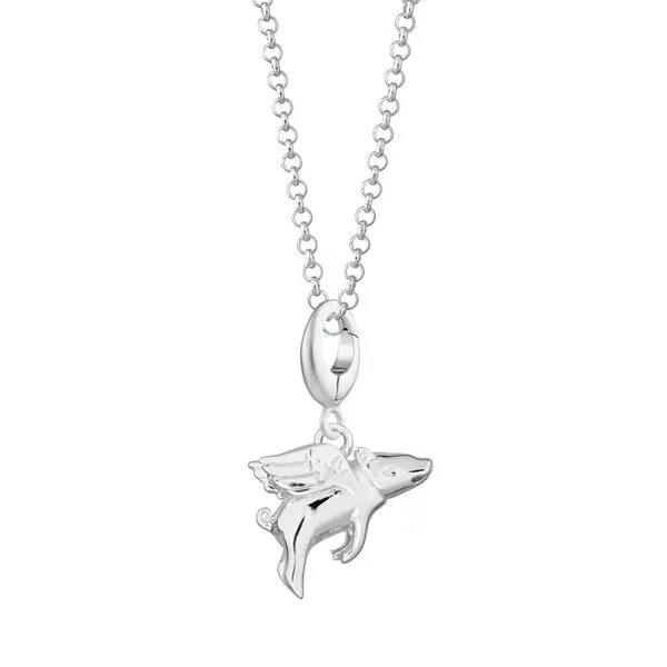 LILY CHARMED Sterling Flying Pig Charm Necklace - Silver