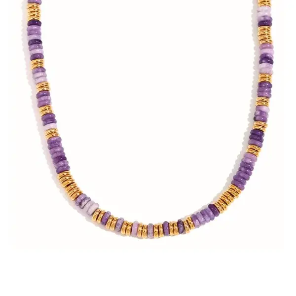 MICKEY'S GIRL Calabria Jade Necklace - Purple