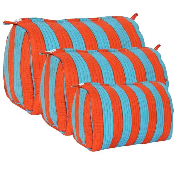 CYC The Striped Travel Set Orange And Blue - Blue/orange