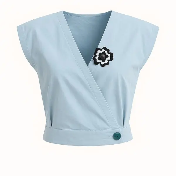 BEIRA Mari Light Tailored Top & Waistcoat - Blue