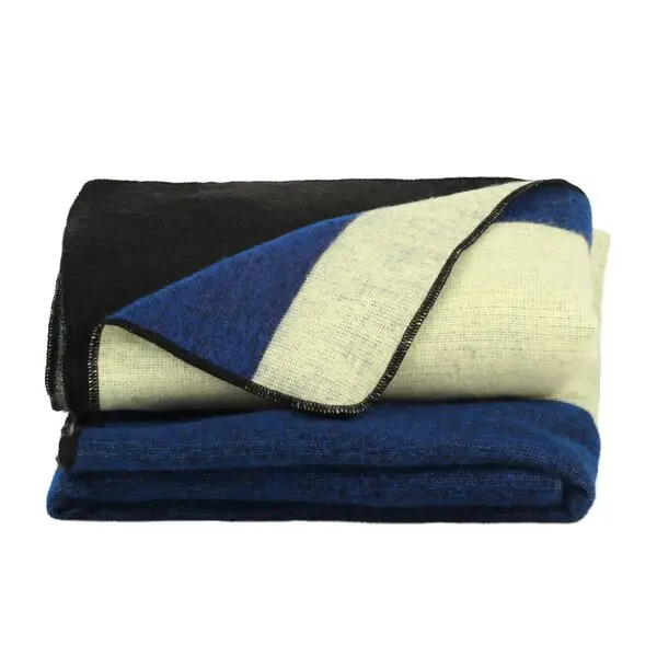 ALPACA LOCA Plaid Native The Square - Blue
