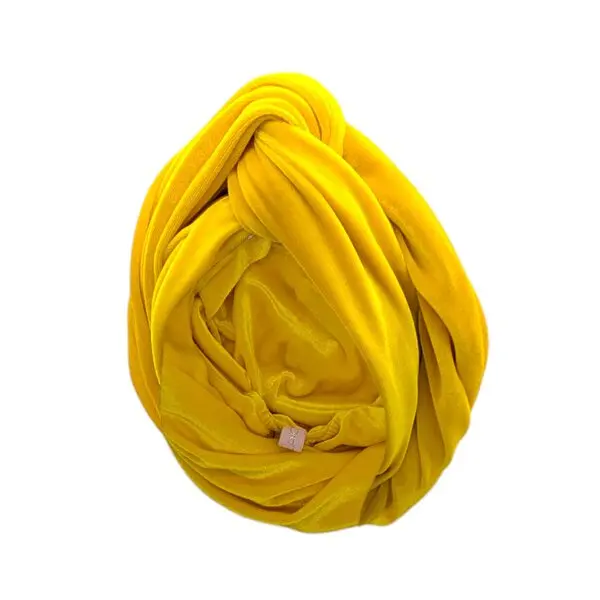 JULIA CLANCEY Classic Velour Madam Sunshine Reversible Turban - Yellow