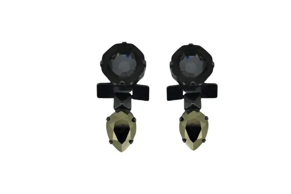 VICKISARGE Black / Grey Moonlight Earrings - Black/grey
